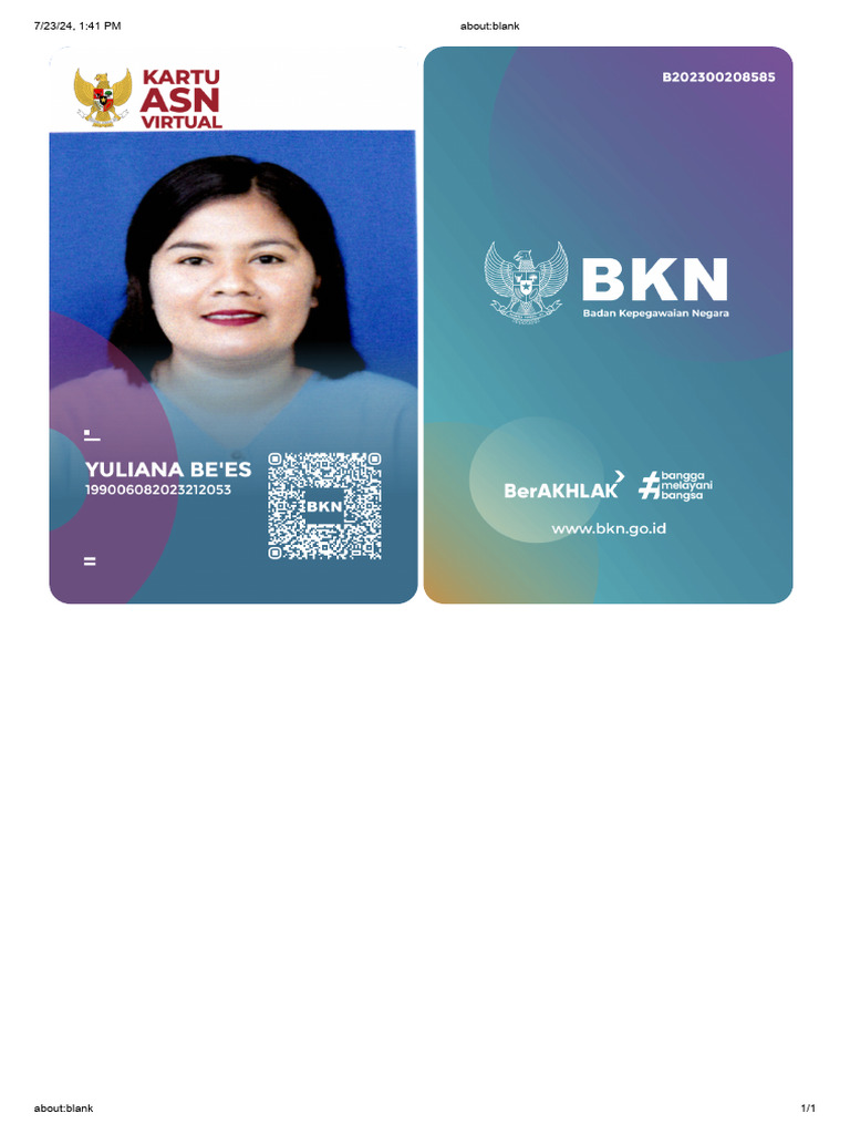 Kartu Virtual ASN | PDF