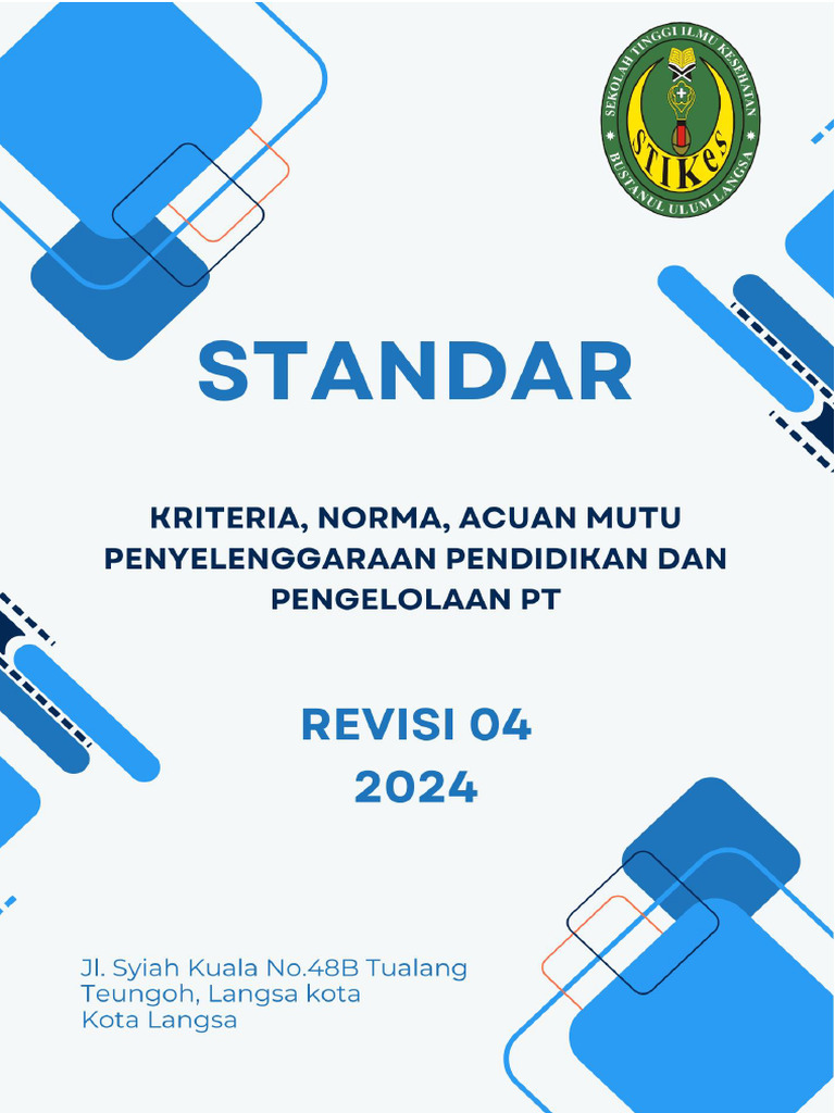 Standar Mutu STikes Bustanul Ulum Langsa Tahun 2024 | PDF