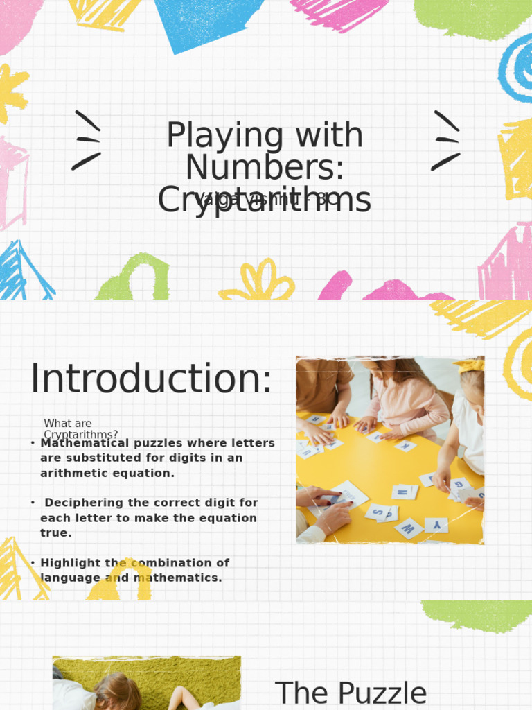 Exploring Cryptarithms: Math Puzzles | PDF