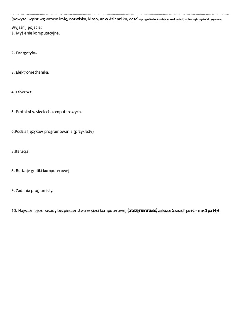 Kart.inf2.Pytania | PDF