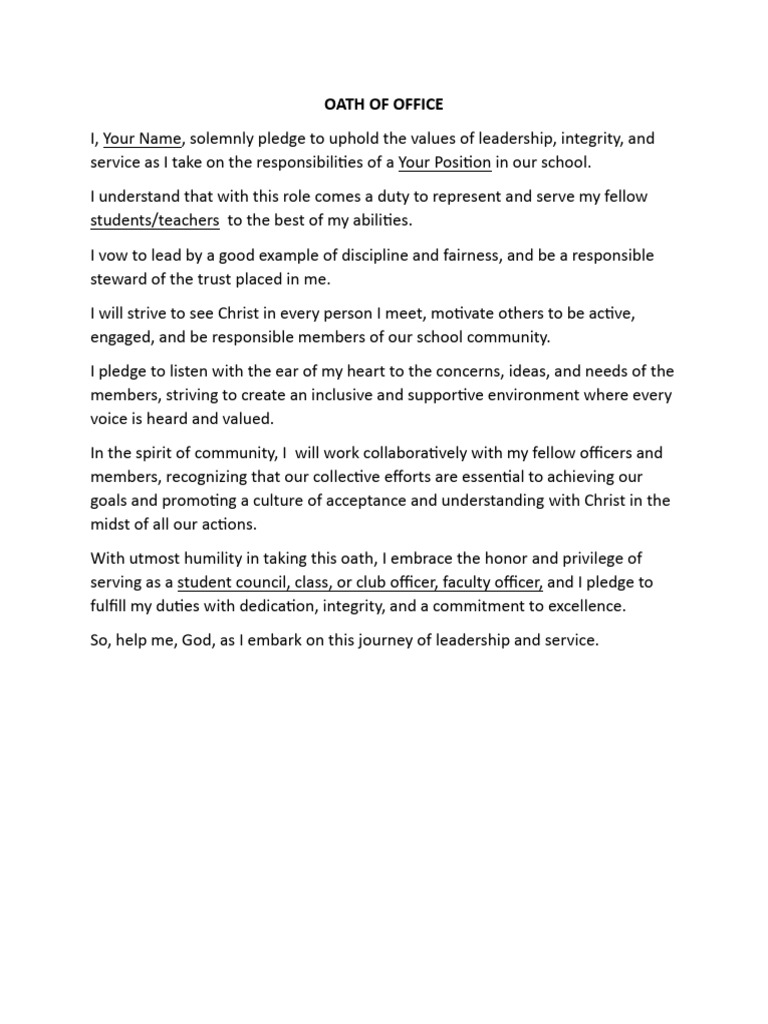 Oath of Office | PDF