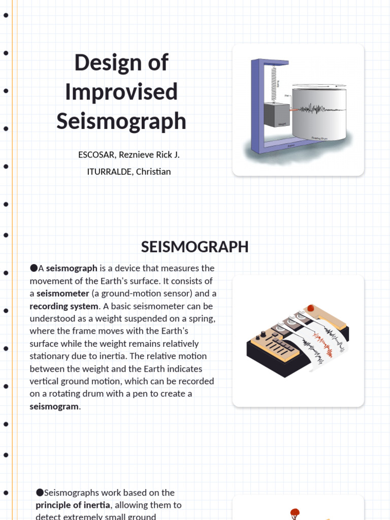 Design-of-Improvised-Seismograph | PDF | Seismology | Geophysics
