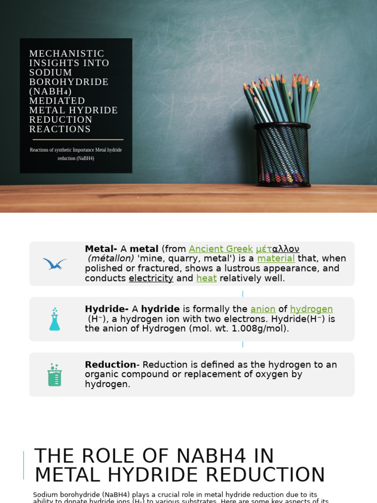NaBH4 in Metal Hydride Reduction | PDF | Aldehyde | Ketone