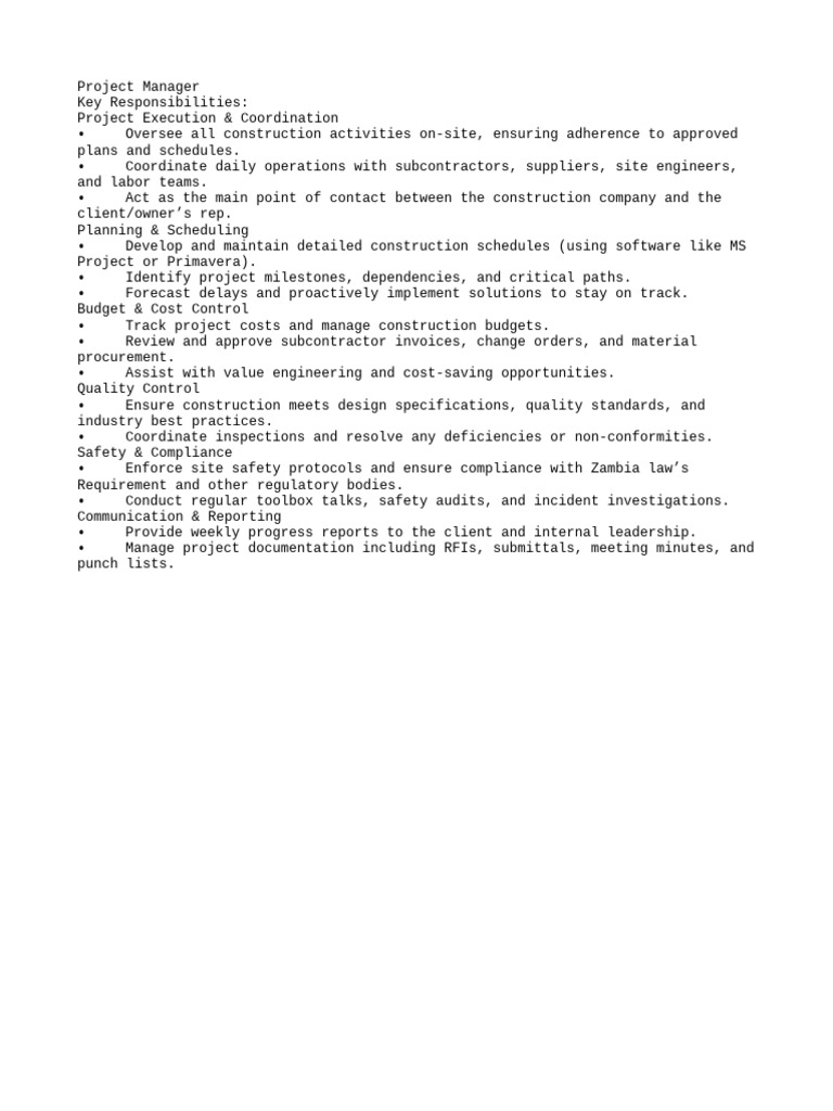 Site EngineerJob Description | PDF