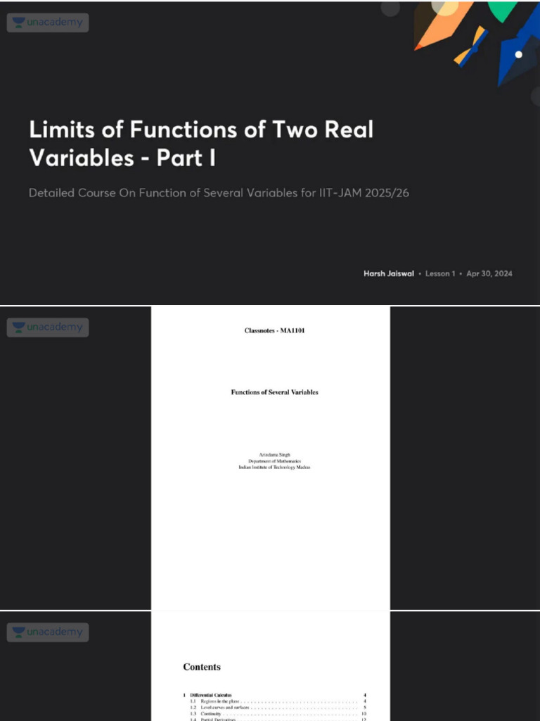 Limits of Functions of Two Real Variables Part I No Anno | PDF