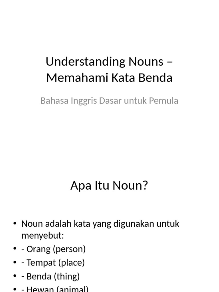 Materi_Nouns_Lengkap_Pemula | PDF
