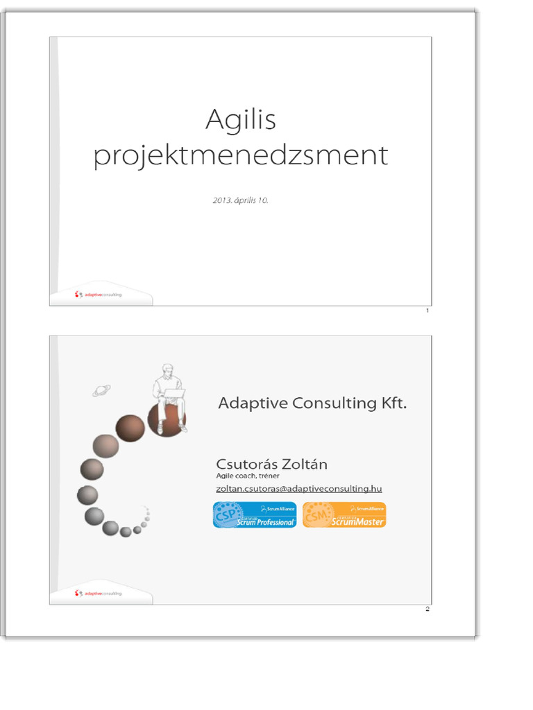 Agilis Projektmenedzsment - PDF Ingyenes Letöltés | PDF