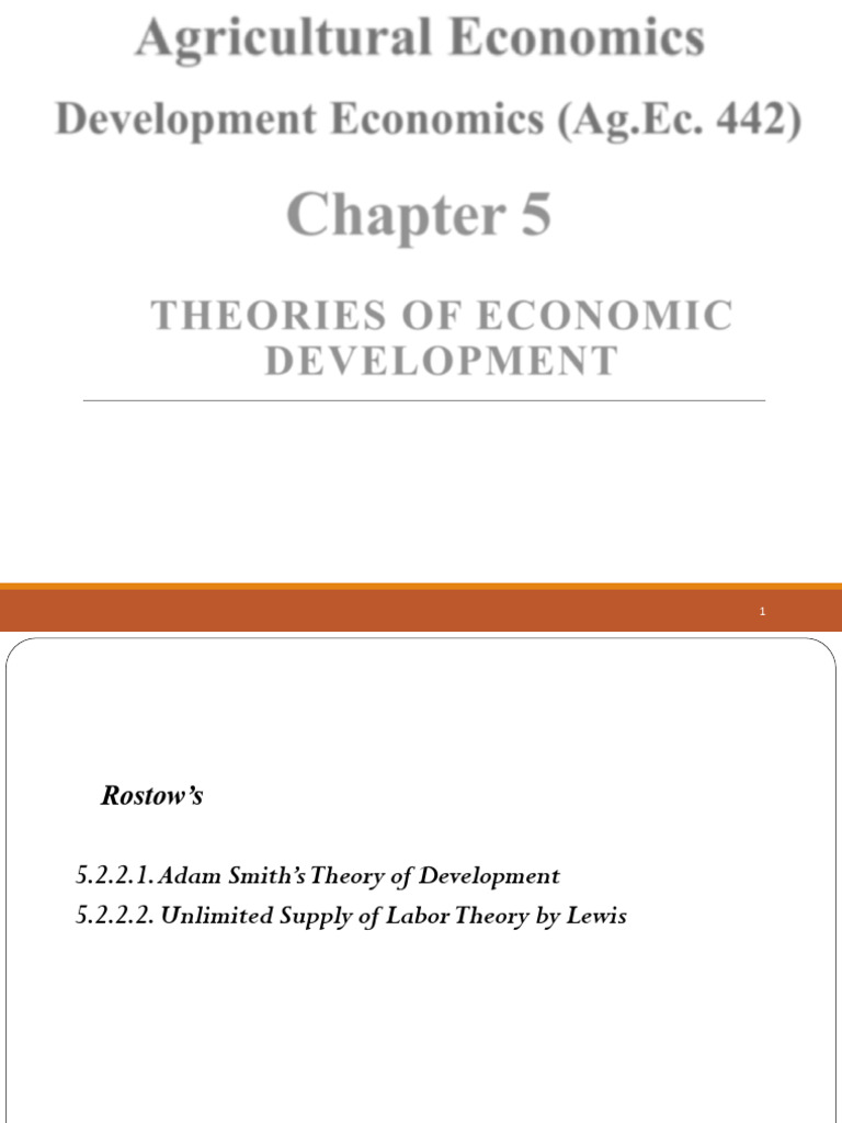 Chapter 5. Theories of Economic Development | PDF | Labour Economics | Elasticity (Economics)