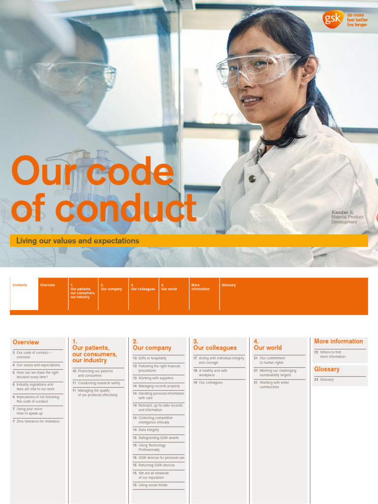 GSK Code of Conduct Overview | PDF | Clinical Trial | Health Care