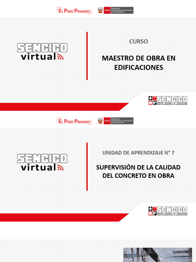 U7-Pervisión de La Calidad Del Concrt | PDF | Hormigón | Cemento