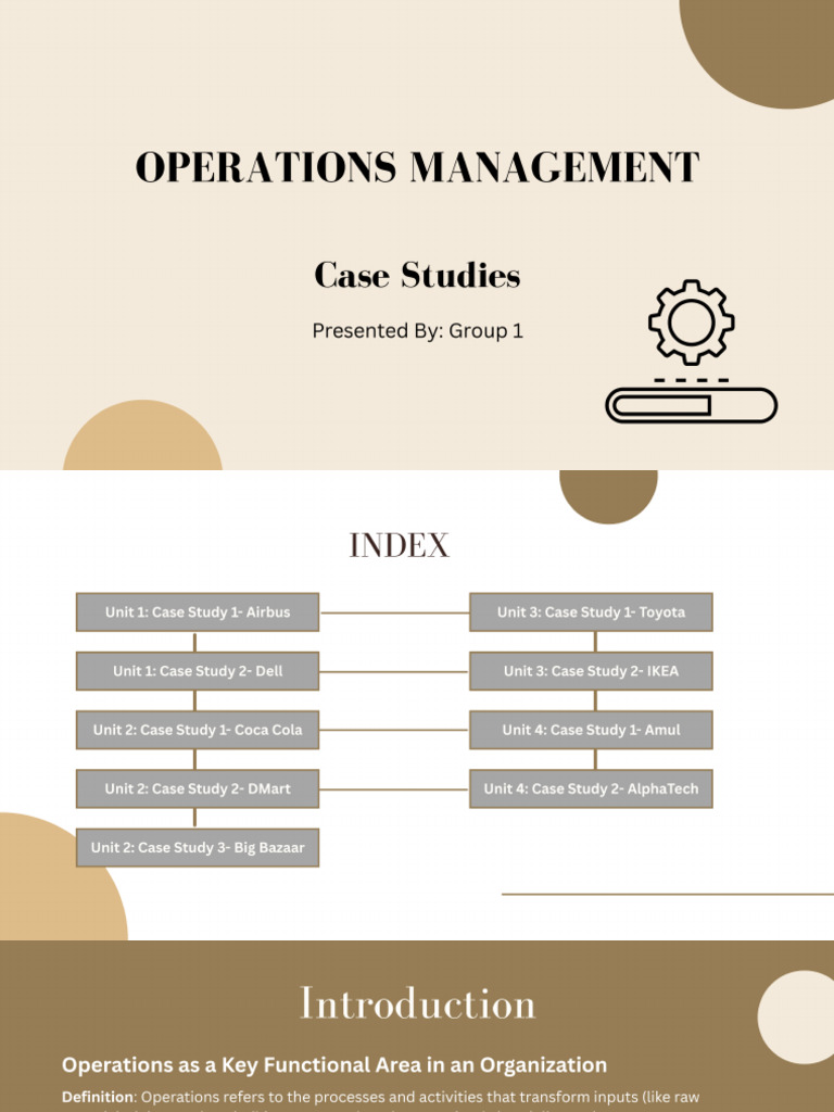 Case Studies - Group 1, OPM | PDF