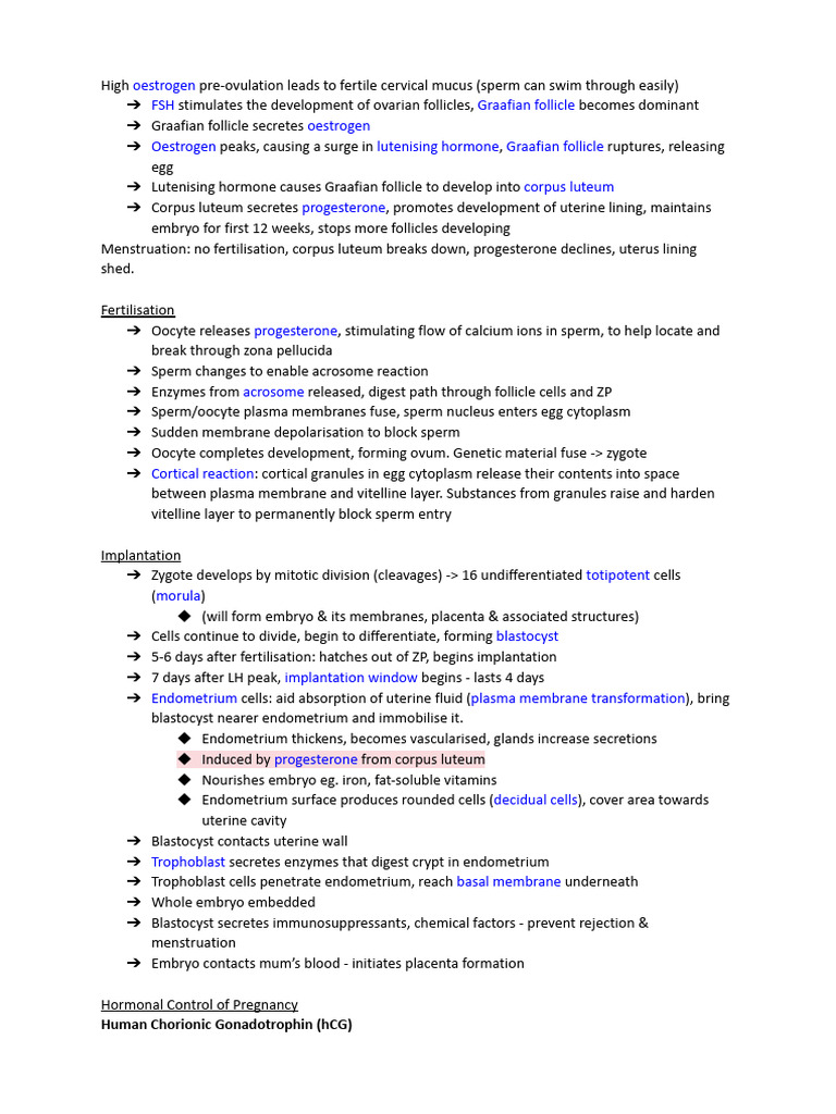 Hormone Changes Timeline | PDF | Uterus | Reproduction