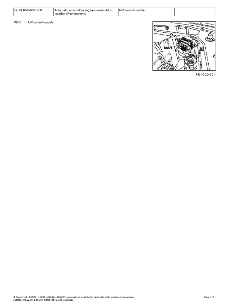 AC Location of Components - AIR Control Module | PDF