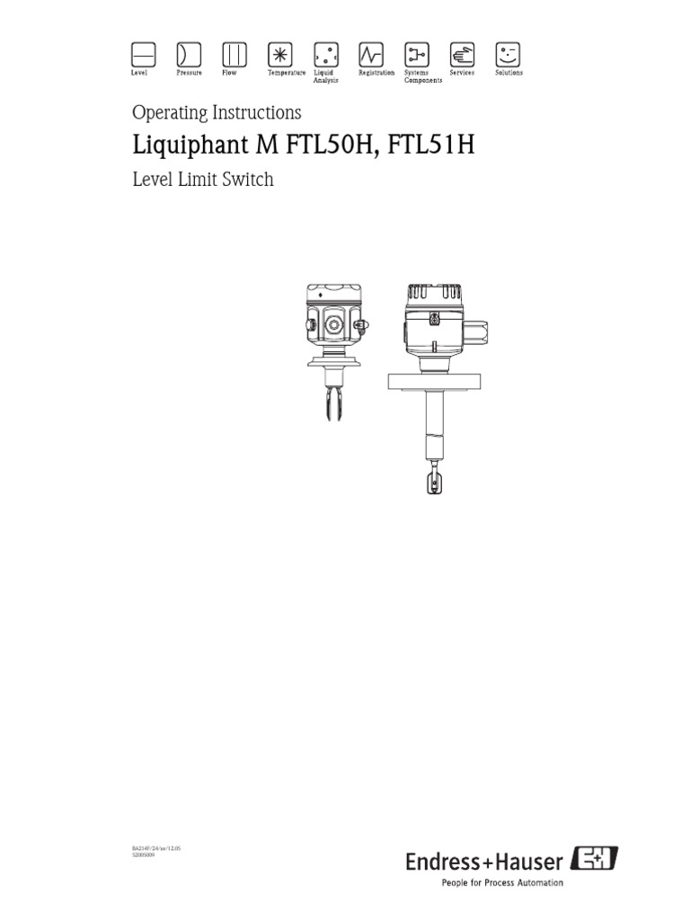 Liquiphant M FTL50H/FTL51H Manual | PDF | Electricity | Safety