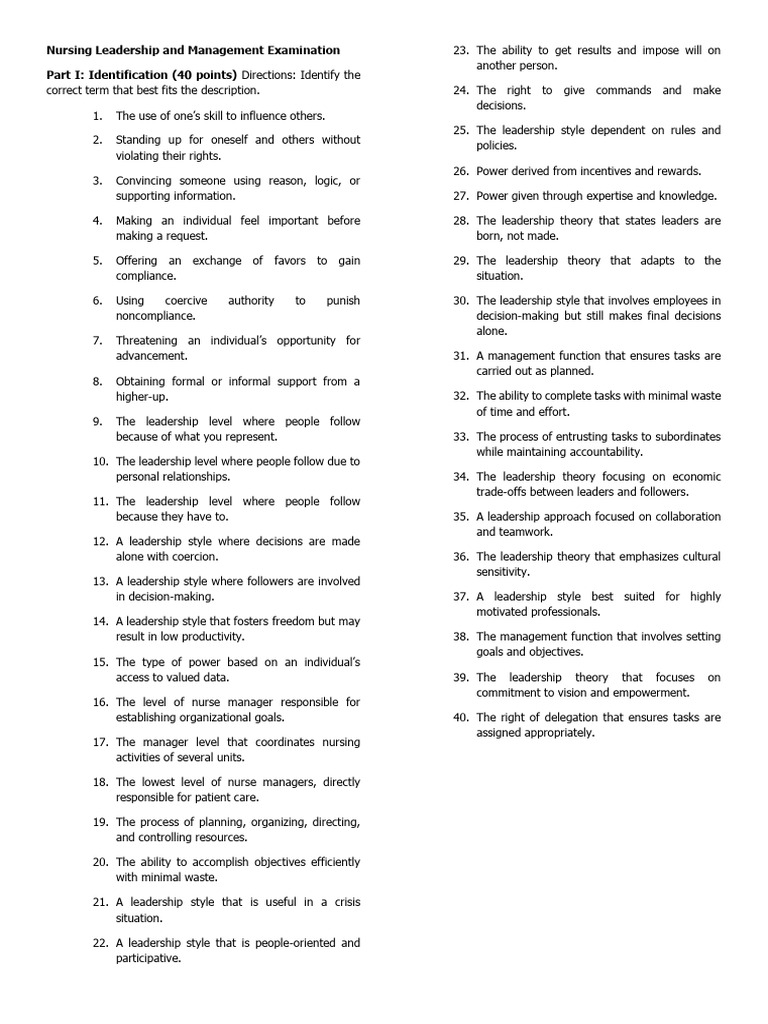 Nursing Leadership Styles and Roles | PDF | Leadership | Power (Social ...
