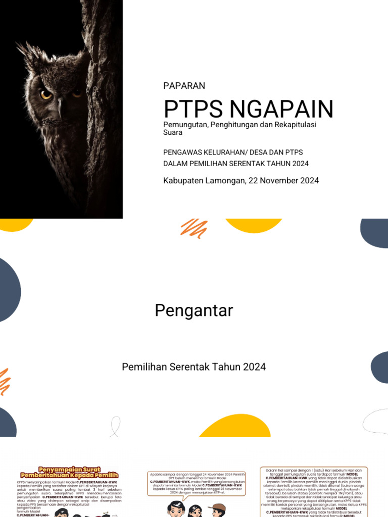 Pengawasan Pemilu 2024: Peran PTPS | PDF