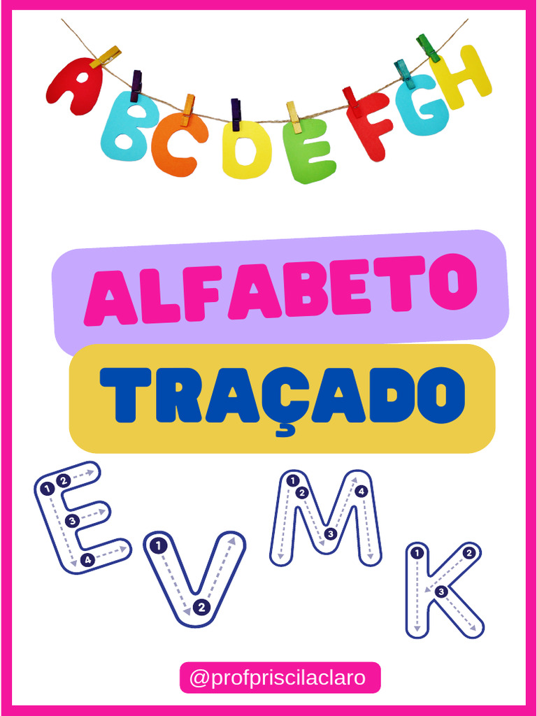 Coordenação Motora Alfabeto Pontilhado Siga A Seta TEA ...