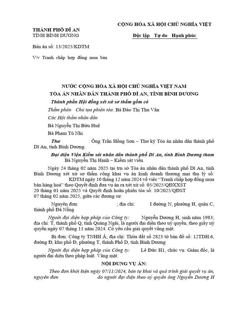 BA KDTM So 13 Ngay 24022025 | PDF