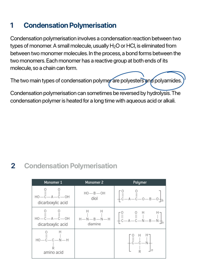 A2 Condensation Polymer | PDF | Polyester | Polymerization