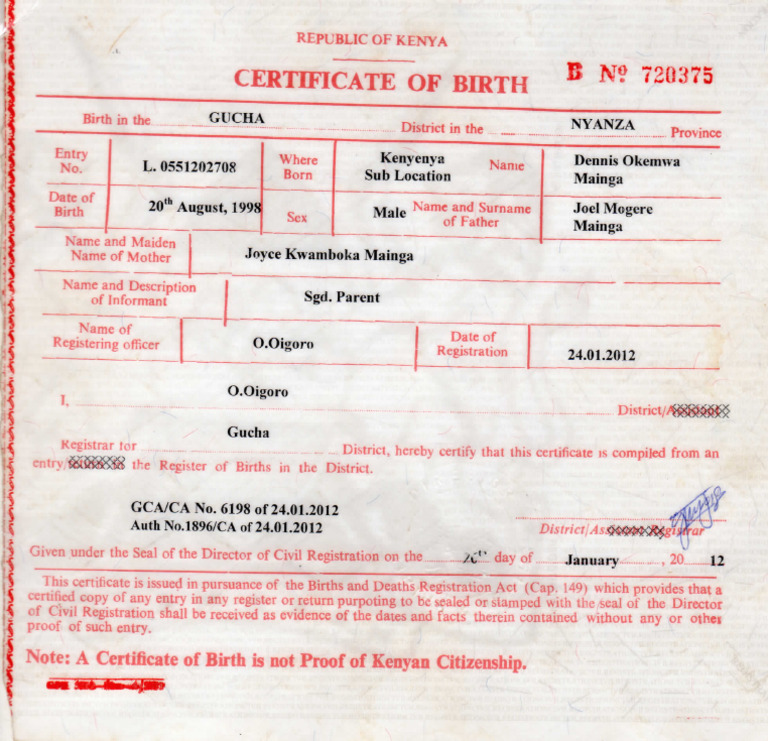 birth cert | PDF