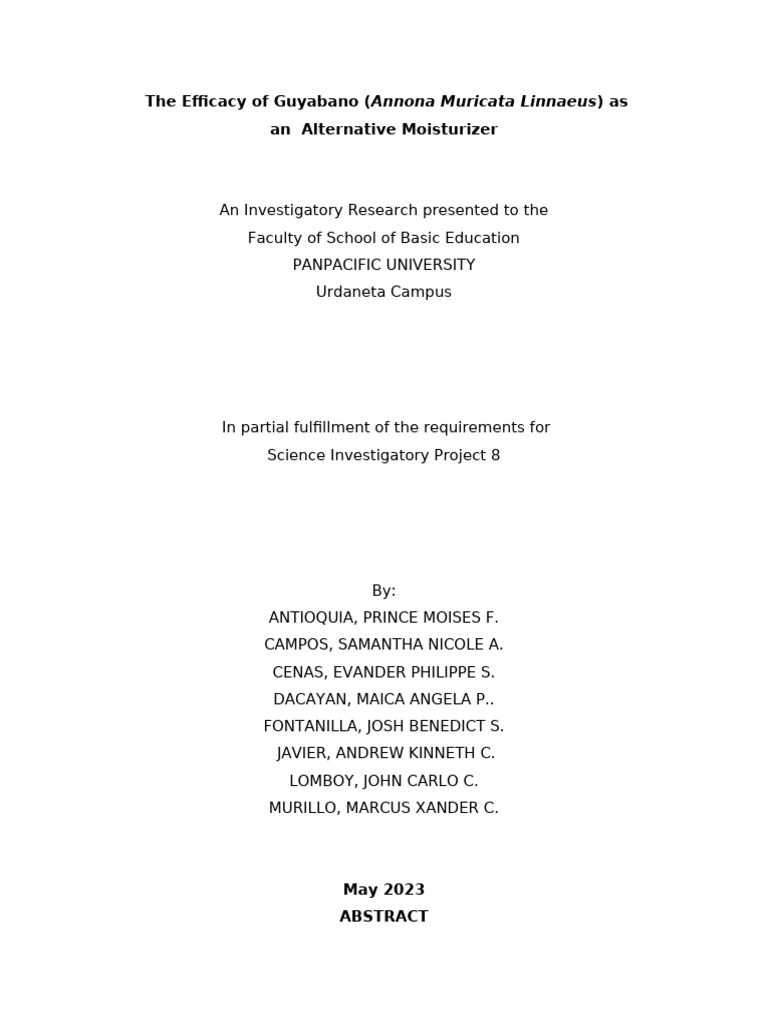 G8G1SIP - Institutional Format | PDF | Skin Care | Skin