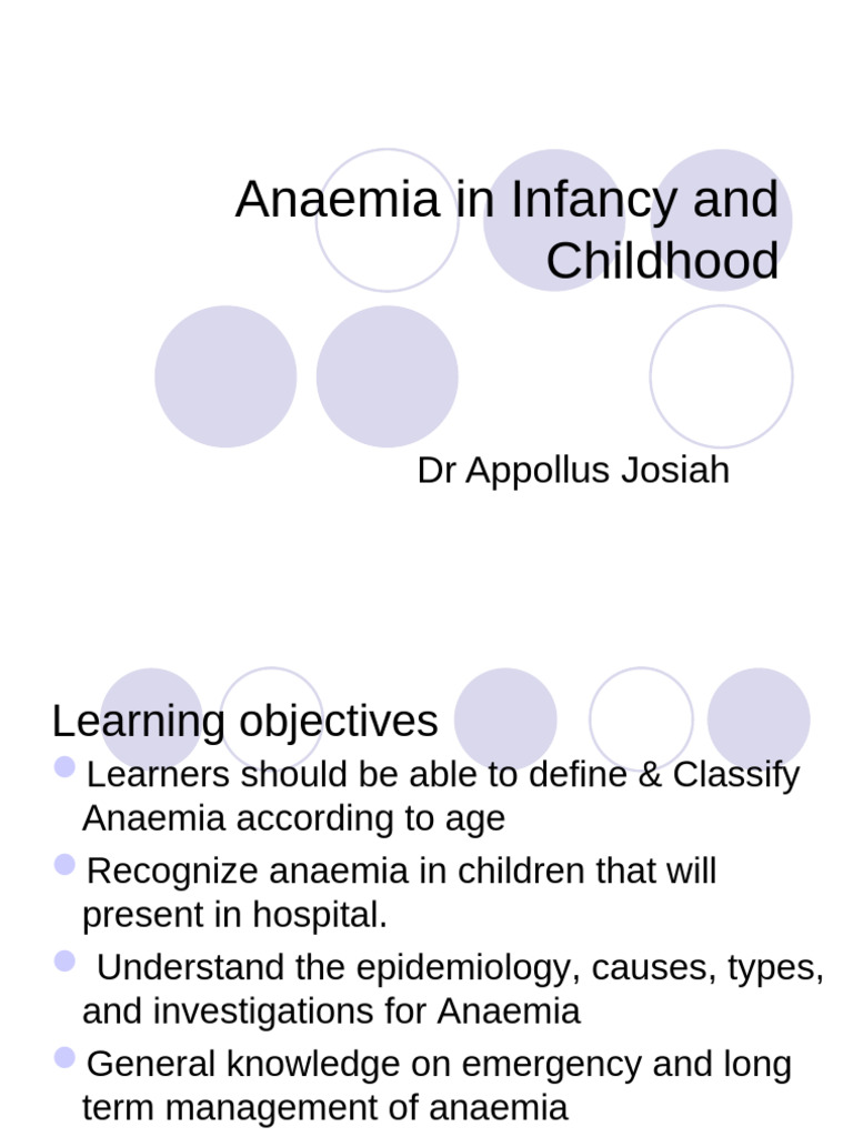 Understanding Anaemia in Children | PDF | Anemia | Clinical Medicine