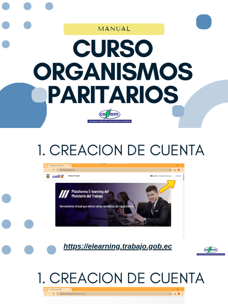 Manual Curso Organismos Paritarios MDT - Cossam | PDF