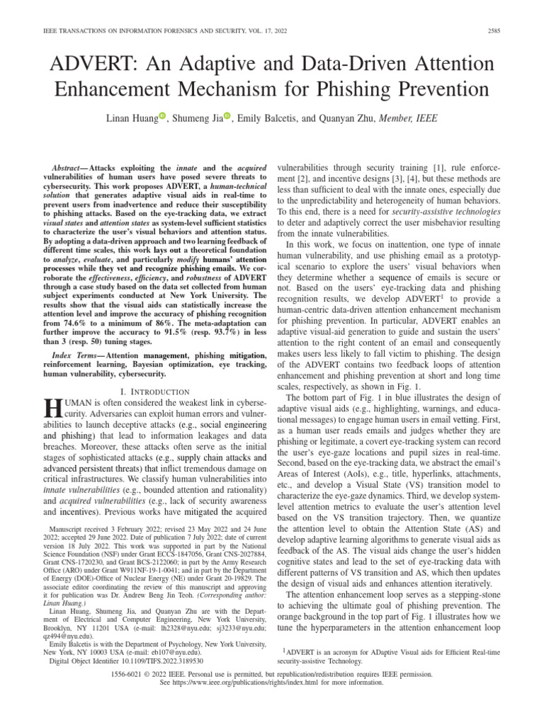 ADVERT An Adaptive and Data-Driven Attention Enhancement Mechanism For Phishing Prevention | PDF ...