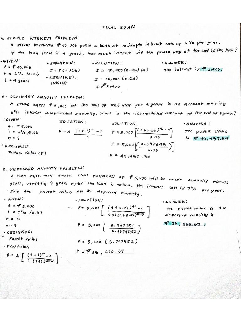 Engineering Economics Final Exam | PDF