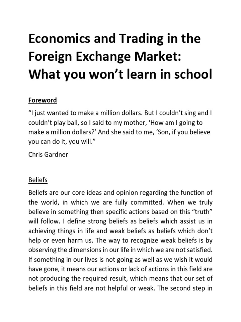 Economics and Trading in The Foreign Exchange Market | PDF | Loans ...