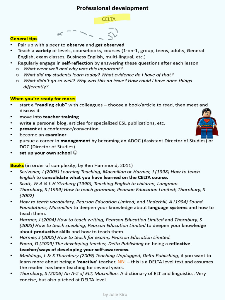ESL Teacher Professional Development Guide | PDF | English As A Second ...