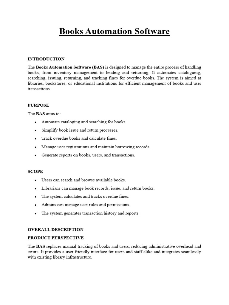 Books Automation Software Overview | PDF | Input/Output | Barcode