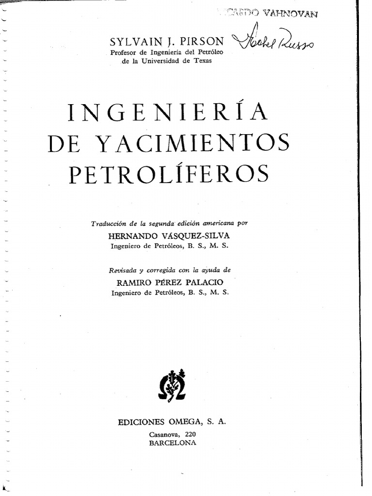 Ingenierc3ada de Yacimientos Petrolc3adferos | PDF