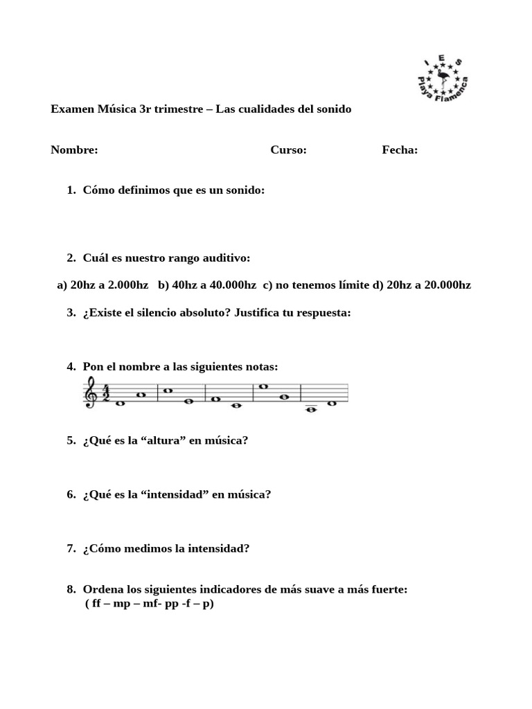 Examen 2º 3r Trimestre | PDF