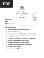 Grade 3 Cambridge Math Past Paper | PDF