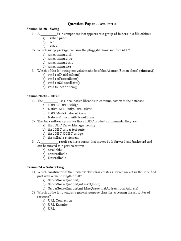 JavaP2 Theory Stud | Download Free PDF | Java (Programming Language ...