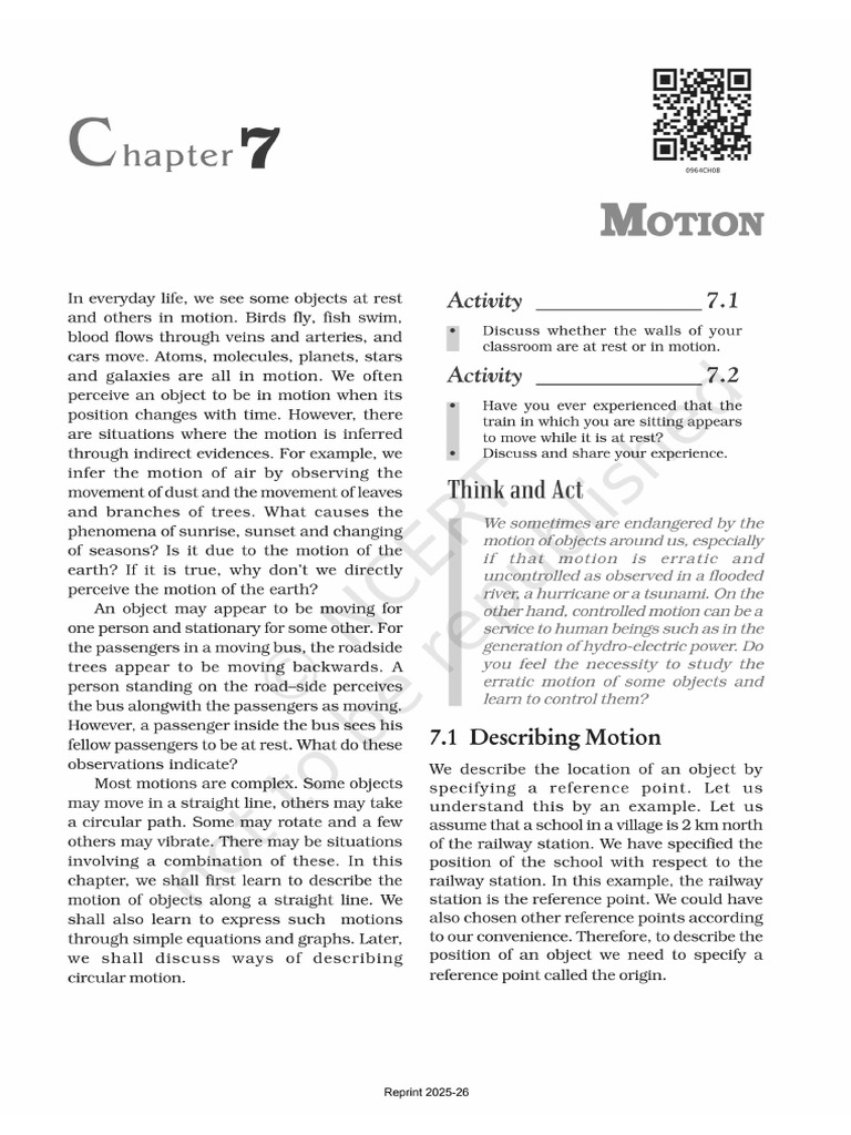Class 9 Motion | PDF