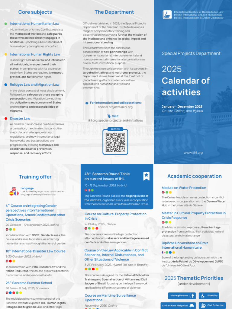 2025 Special Projects Calendar | PDF | International Humanitarian Law ...