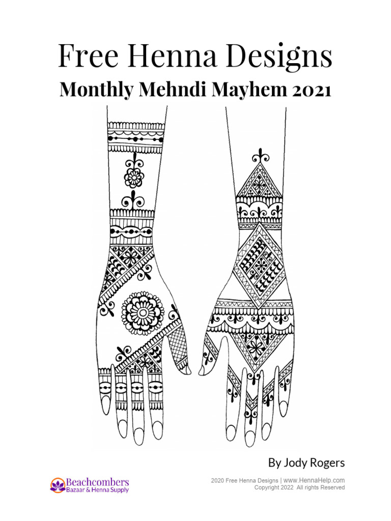 2021 Free Henna Design Collection | PDF | Copyright | All Rights Reserved