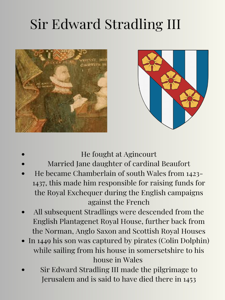 Sir Edward Stradling III | PDF