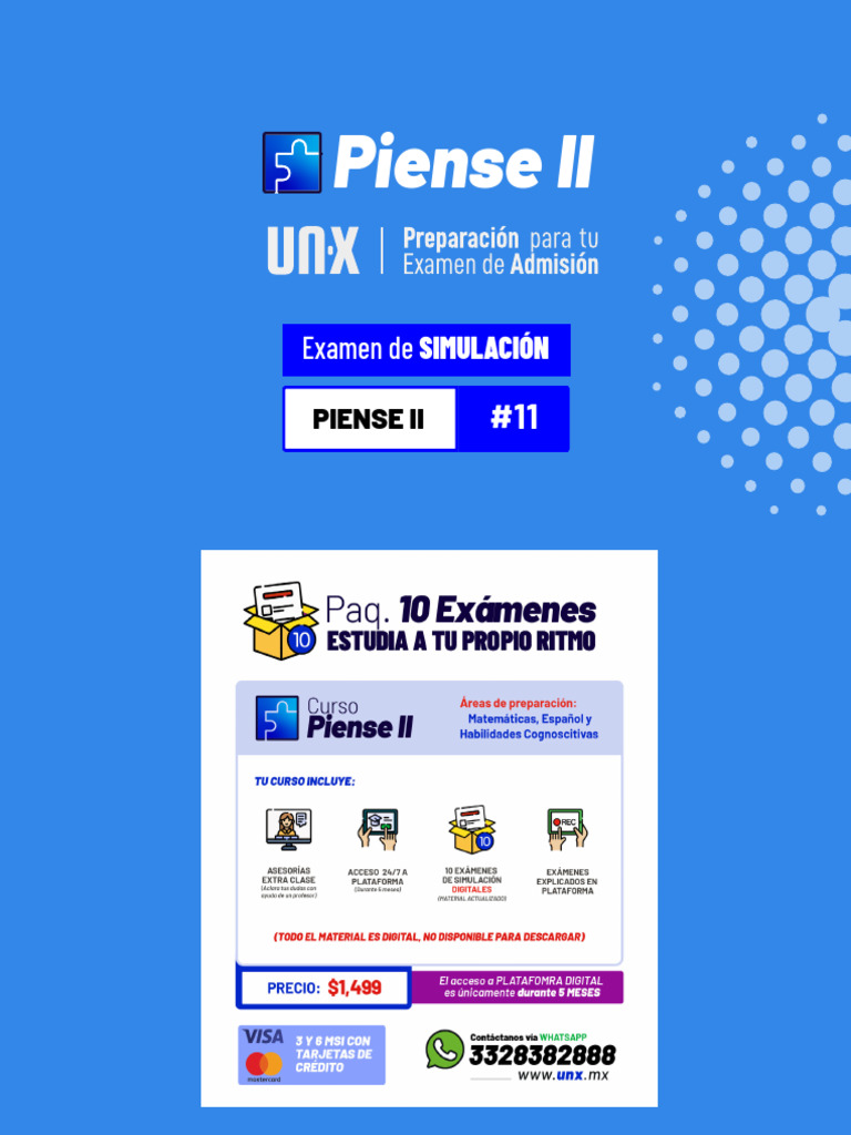PIENSE II UNX Semana de Examenes 2025 | PDF
