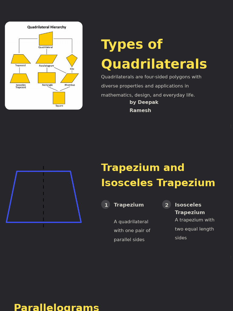 Types and Properties of Quadrilaterals | PDF