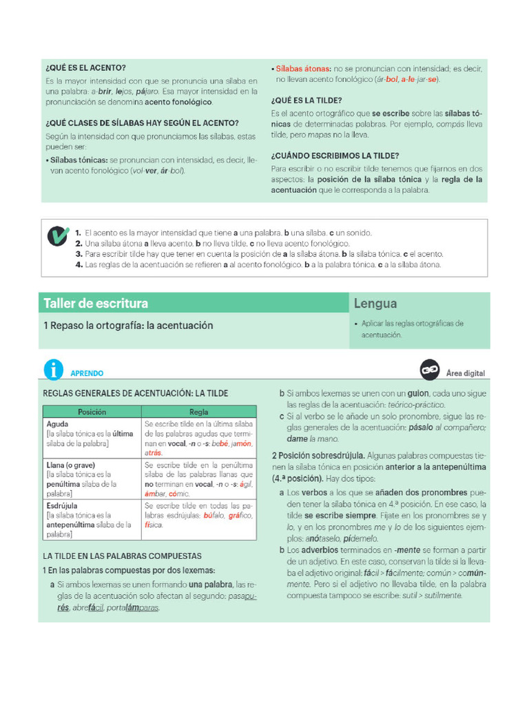 Agudas, Llanas y Esdrújulas | PDF
