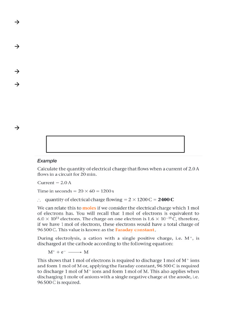 Quantitative Electrolysis | PDF | Electric Charge | Anode