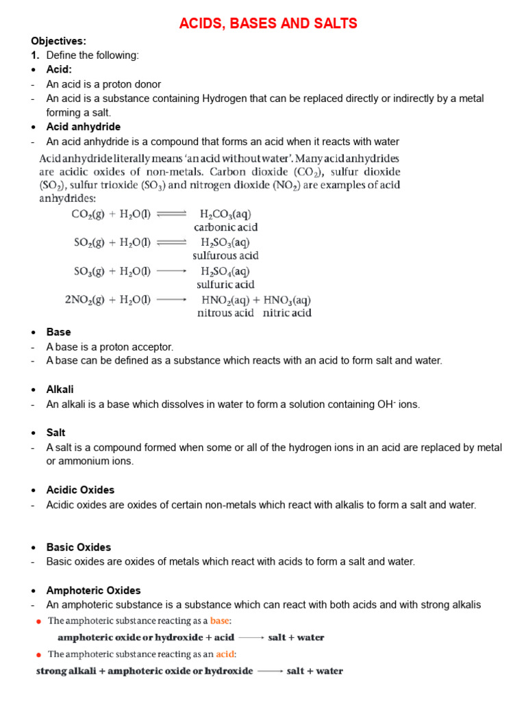 Understanding Acids, Bases, and Salts | PDF | Acid | Ph