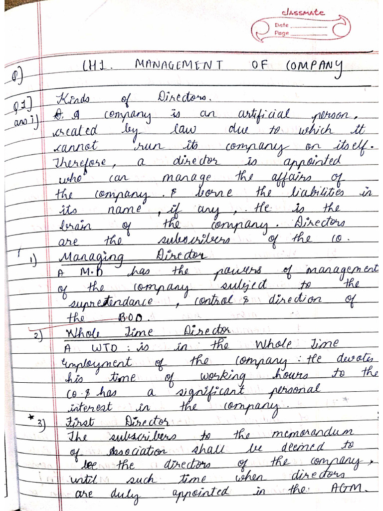 Company Law Notes | PDF