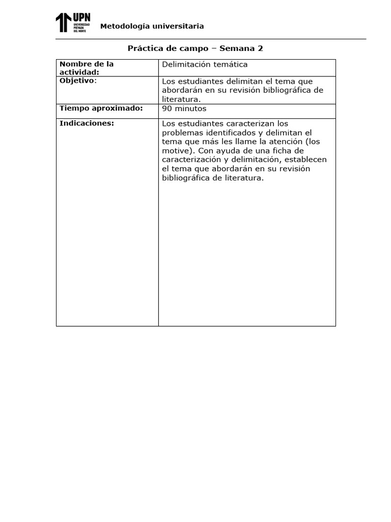 Práctica de campo (1) | PDF