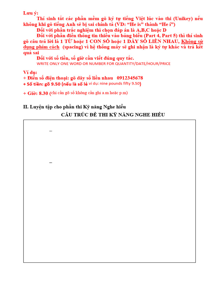 A2 Listening Test Practice Guide | PDF | Service Industries