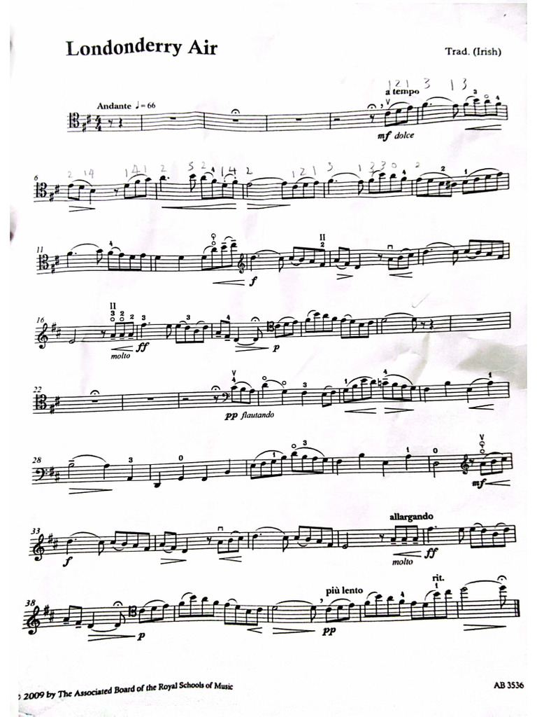 Londonderry air cello | PDF