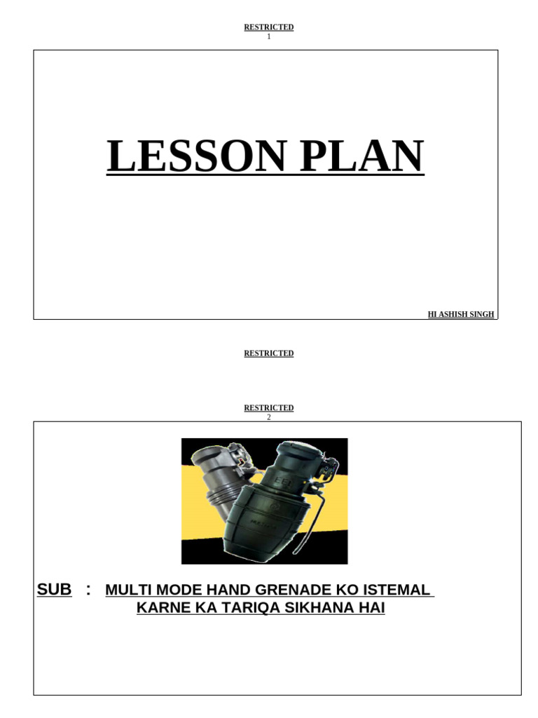 Multi-Mode Hand Grenade Training Guide | PDF | Fuze | Artillery
